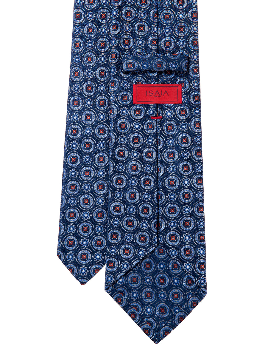 ISAIA Blue Medallion Tie