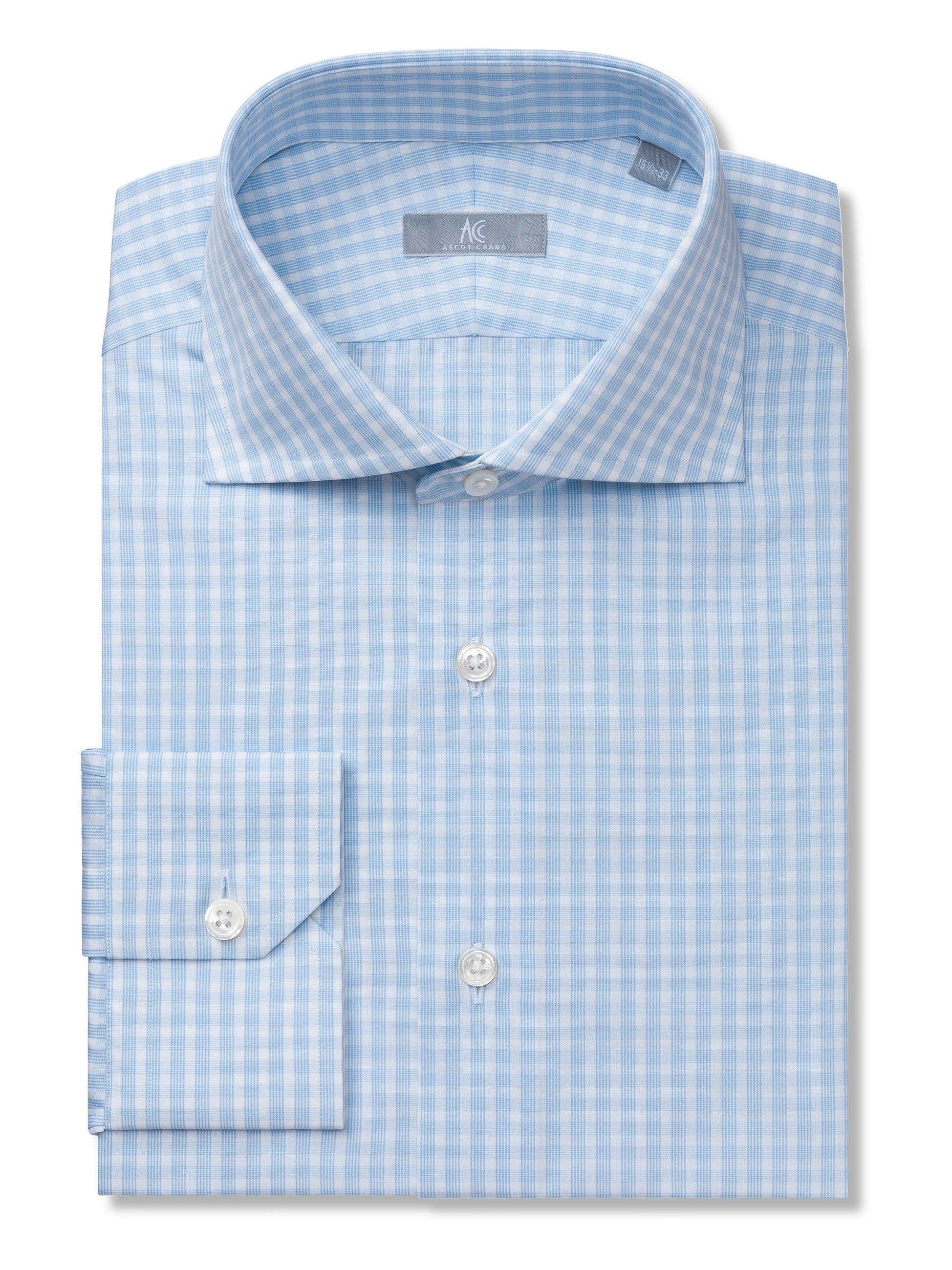 Light Blue Check Shirt | Ascot Chang