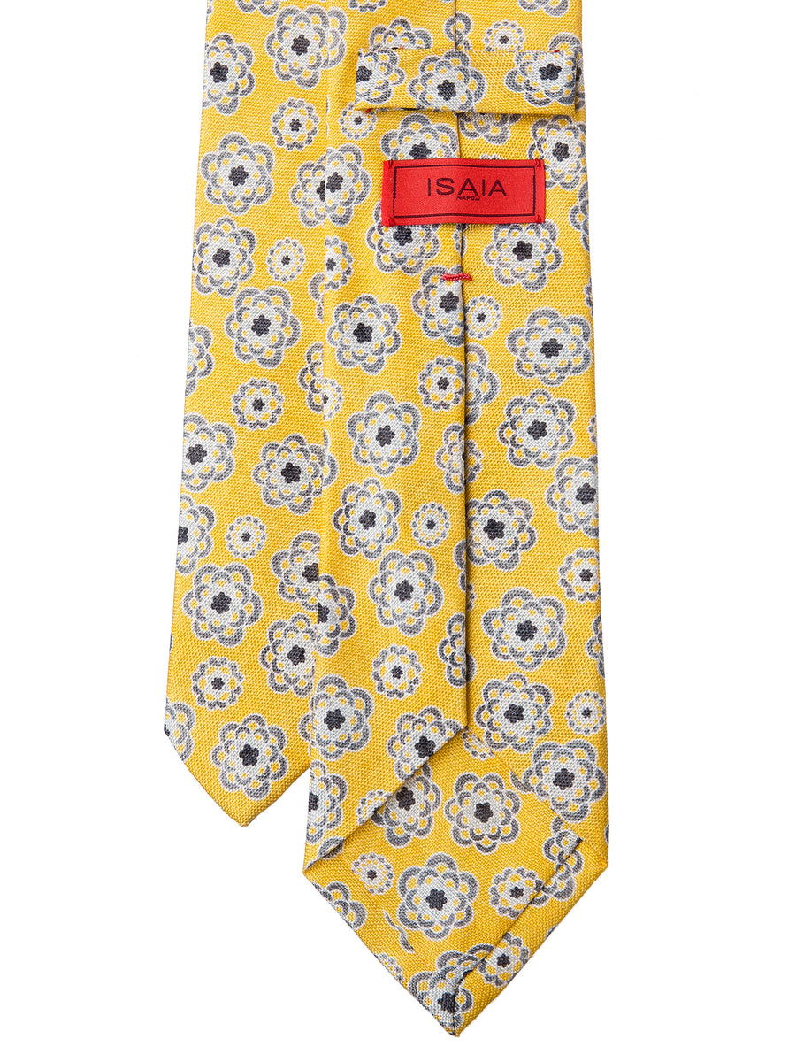 ISAIA Yellow Floral Tie | Ascot Chang